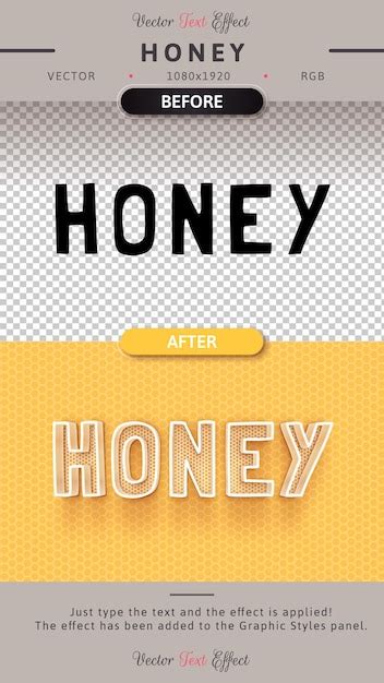 Premium Vector Honey Editable Text Effect Font Style