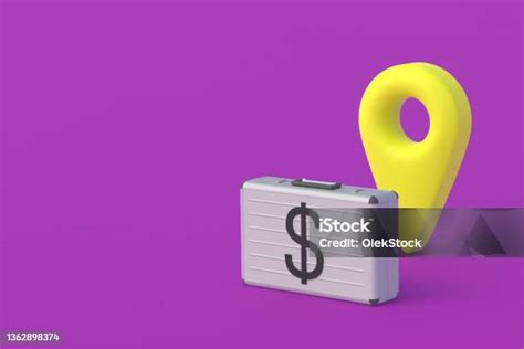 Gps 기호 근처에 달러 기호가있는 가방 Atm의 배치 대출 재정 지원 발행 장소 돈 위치 공간을 복사합니다 3d 렌더 3차원 형태에 대한 스톡 사진 및 기타 이미지