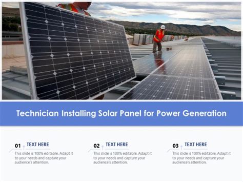 Technician Installing Solar Panel For Power Generation Ppt PowerPoint Presentation Gallery