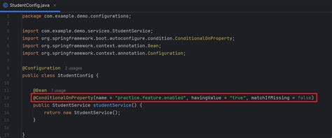 Spring Boot Conditional And Conditionalonproperty
