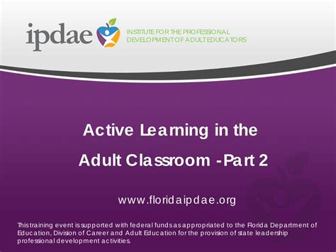 Pdf Active Learning In The Adult Classroom Part 2 · Active Learning In The Adult Classroom Pdf Active Learning In The Adult Classroom Part 2 · Active Learning In The Adult Classroom