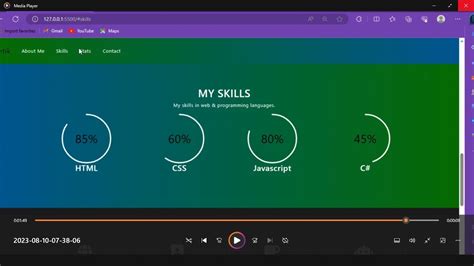 Personal Portfolio Using Html Css Js Preview Youtube