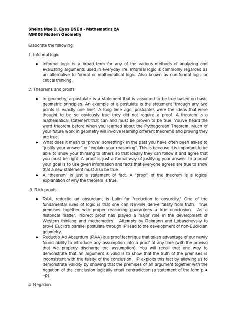 Mm106 Modern Approach To Axiomatic Eyas Sm Pdf Mathematical Proof
