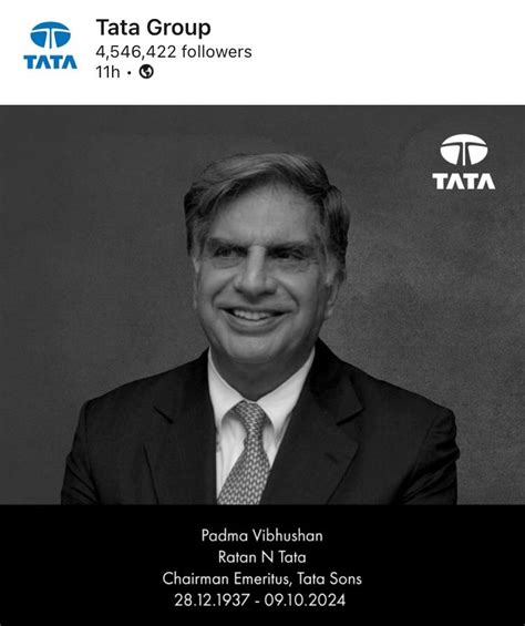 Saharsh Gunjal On Linkedin India Lost His Ratan Rest In Peace 💐 Padma Vibhushan Sir “ratan N…