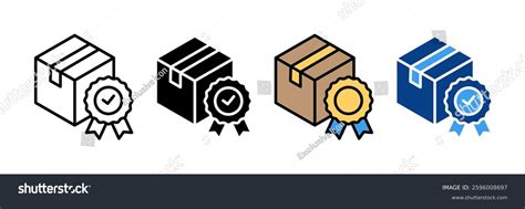 Quality Product Icon Set Multiple Style Stock Vector Royalty Free