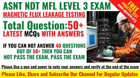 Top 50 Latest ASNT NDT MFL Level III Exam Questions And Answers