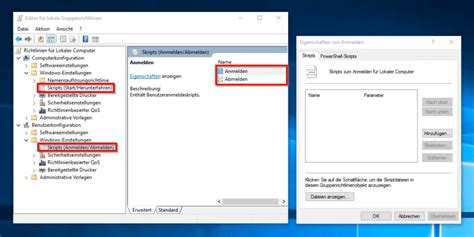 Scripts beim Starten Herunterfahren oder An und Abmeldung von Windows ausführen Windows FAQ