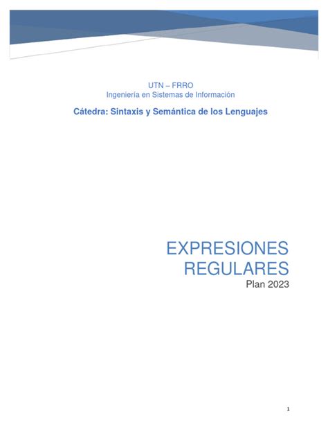 03 expresiones regulares pdf lenguaje de programación expresión
