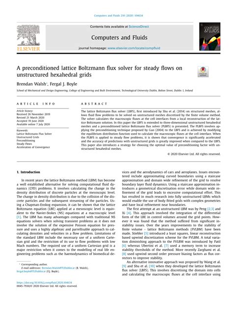 pdf a preconditioned lattice boltzmann flux solver for steady flows