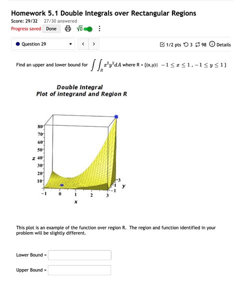 Solved Homework 5 1 Double Integrals Over Rectangular