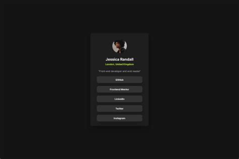 Frontend Mentor Social Links Profile Using Html And Css Coding