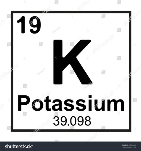 Periodic Table Element Potassium Stock Vector Royalty Free 467238668