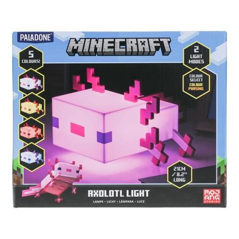 Minecraft Axolotl Light Lamp Paladone Minecraft