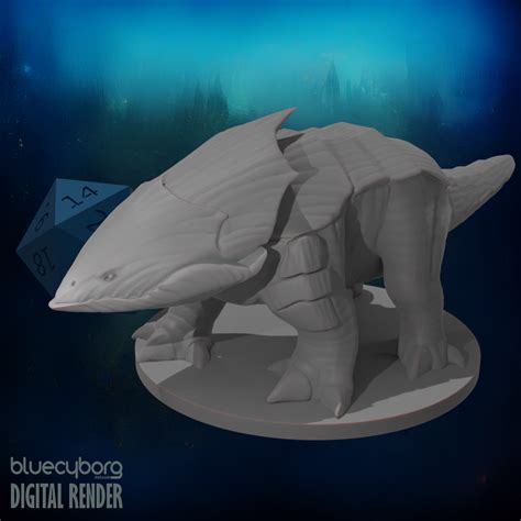 Bulette 28mm Scale Miniature For Dandd Shapeways Pathfinder And Other