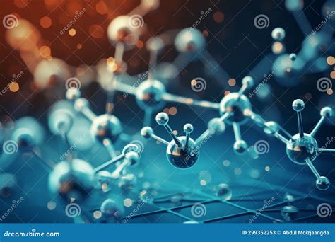 Science Molecular Structure Background With Atom Molecule Medical Concept Stock Illustration