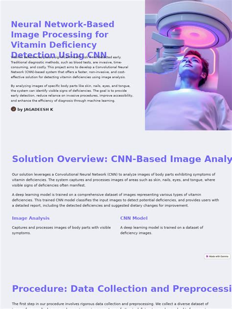 Neural Network Based Image Processing For Vitamin Deficiency Detection
