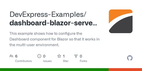 GitHub DevExpress Examples Dashboard Blazor Server Multi Tenancy This Example Shows How To