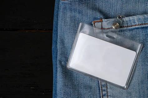 Premium Photo Electronic White Pass In Jeans Pocket On Black Background
