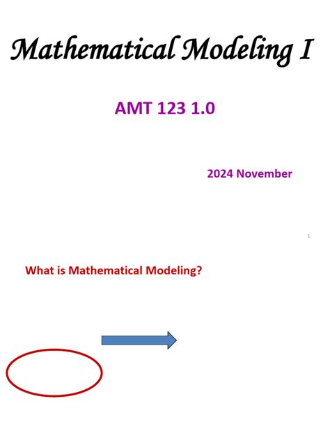 mathematical modeling 1 2024 introduction pdf mathematical model