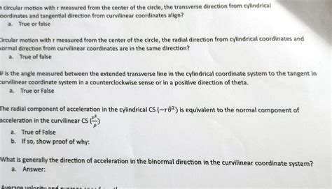 Solved Circular Motion With R Measured From The Center Of Chegg