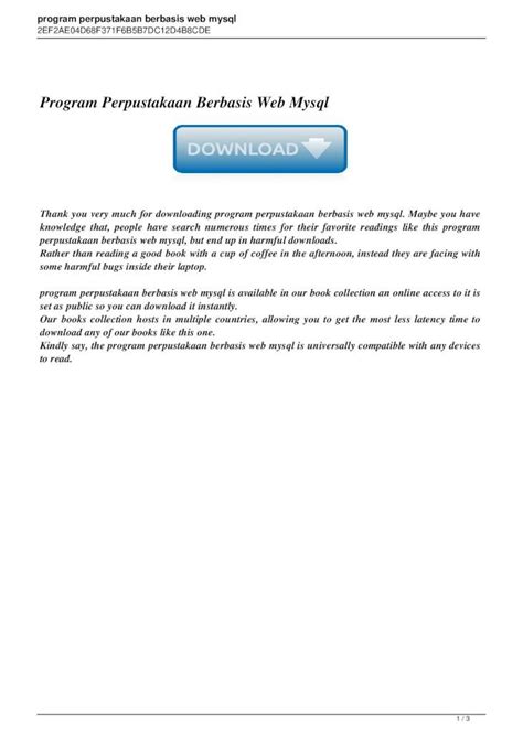 pdf program perpustakaan berbasis web program