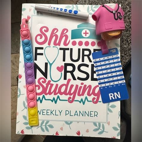 Other New Nurse T Weekly Planner Pink Scrubs Badge Holder Whand