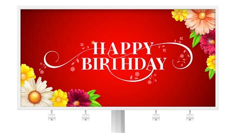 생일 축 하 꽃 글자 광고 판에 디자인 봄 여름 꽃 생일 포스터입니다 데이지와 서 예의 장식 스타일입니다 손으로 그려 인쇄 디자인 벡터 3 차원 일러스트 레이 션 간판에