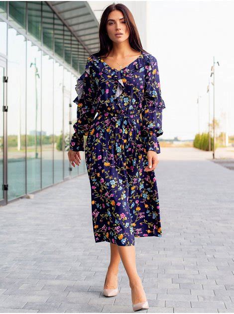 Ніжна сукня з рюшами в квітковий принт 3051 купити в Києві Україні ціна фото