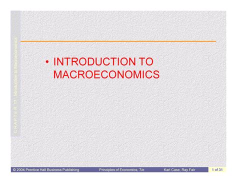 Lecture Introduction To Macroeconomics C H A P T E R Introduction To Macroeconomics