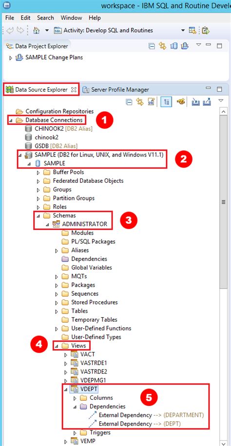 View Object Dependencies In DB2 Using IBM Data Studio IBM Data Studio