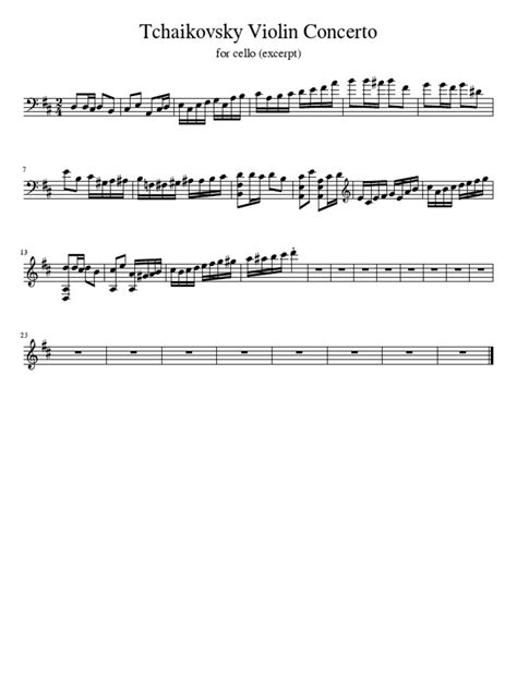 Tchaikovsky Violin Concerto Excerpt Pdf