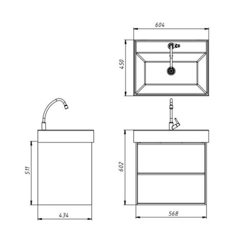 Тумба з раковиною Devit Quadra 083060g 60 см сіра матова купити в АГРОМАТ ціна в Україні