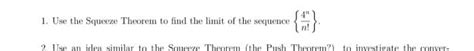 solved 1 use the squeeze theorem to find the limit of the
