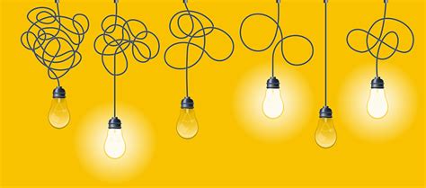 장식 디자인 전구 세트 지저분한 선과 전구 윤곽선 램프가있는 아이디어 개념 낙서가 매듭과 조명기로 얽힌 코드 0명에 대한 스톡 벡터 아트 및 기타 이미지 Istock