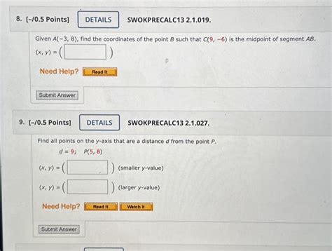 Solved Given A Find The Coordinates Of The Point B Chegg