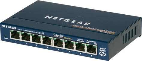 NETGEAR GS108 NETGEAR Switching Hub 8x 10 100 1000 Mbit S At Reichelt Elektronik