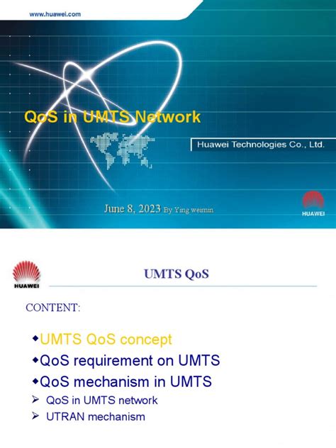 C01 Wcdma Rno Qos In Umts Network Pdf Quality Of Service Computer Network