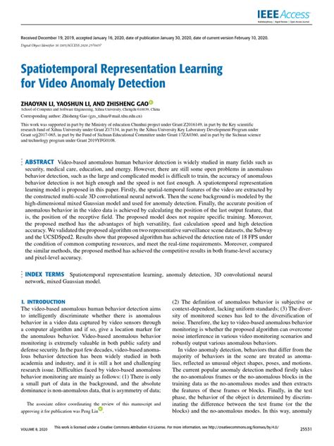 spatiotemporal representation learning for video anomaly detection pdf