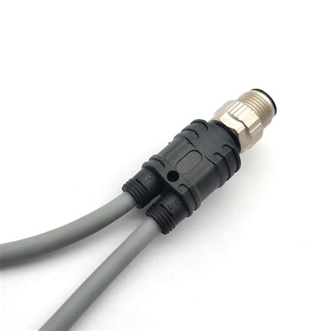 svlec ip67 high quality y shape m12 connector 4 pin 1 divided into 2