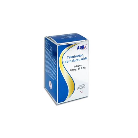 Telmisartánhidroclorotiazida 80125 Mg 14 Tabletas Genérico Adn Phar