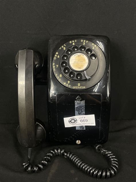Vintage Black Bc Tel Wall Rotary Phone