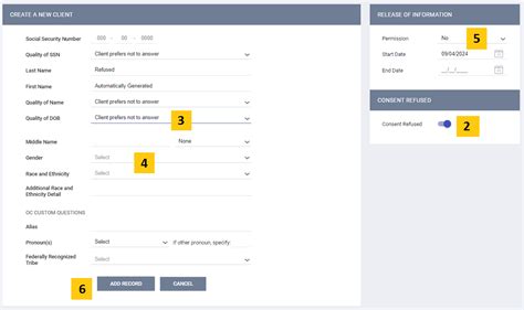 creating client records without client identifying information oc hmis