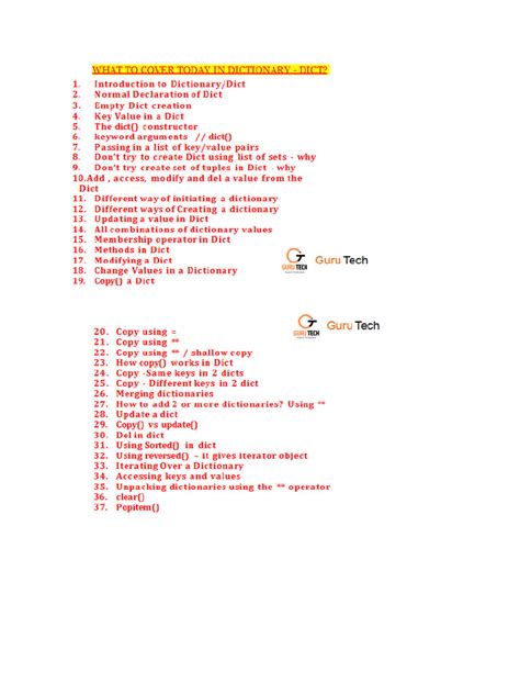 Chapter 008 Dictionary Collection Data Type Pdf