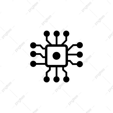 Cpu Processor Microchip Vector Design Images Chip Processor Icon