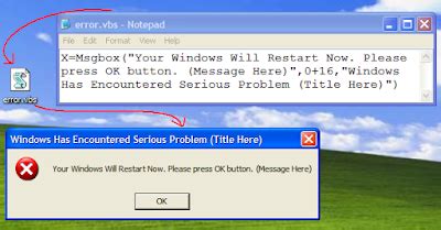 Create Fake Windows Errors With Notepad Tech Bolt