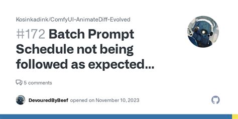 Batch Prompt Schedule Not Being Followed As Expected With Animatediff
