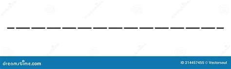 Horizontal Dashed Segmented Lines Design Shape Element Stock Vector