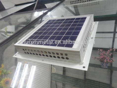 Thermostatically Controlled Ventilation Greenhouse Solar Powered Portable Fan High Quality