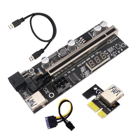 Адаптер Riser Ver12x с датчиком температуры Pci E для карты Express Gpu