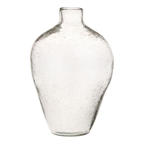 Clear Bubble Glass Bottle Vase World Market